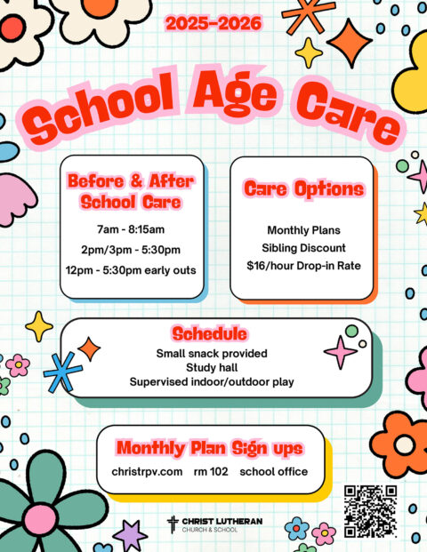 School Age Care - Christ Lutheran Church & School