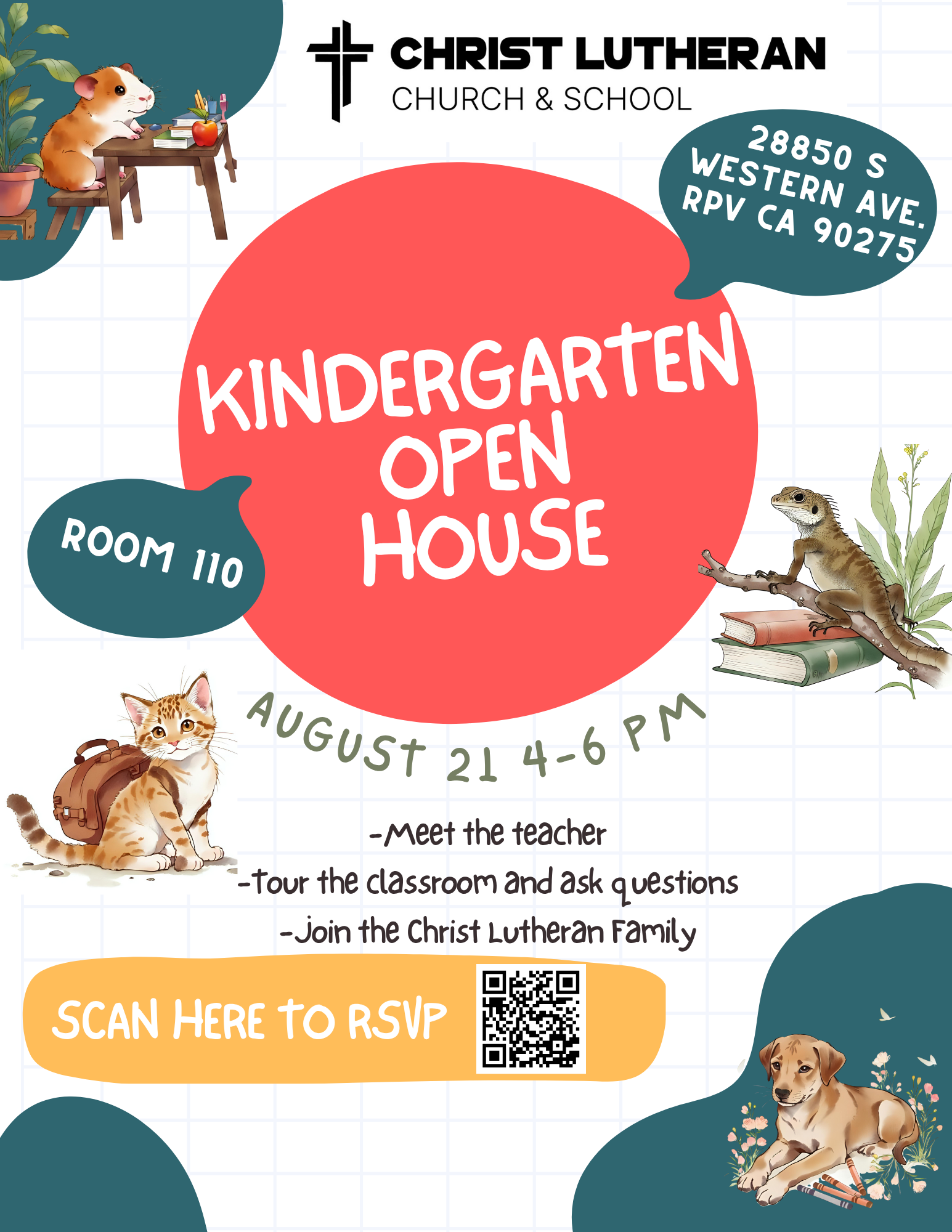 Preschool, TK and Kindergarten Open House - Christ Lutheran Church & School